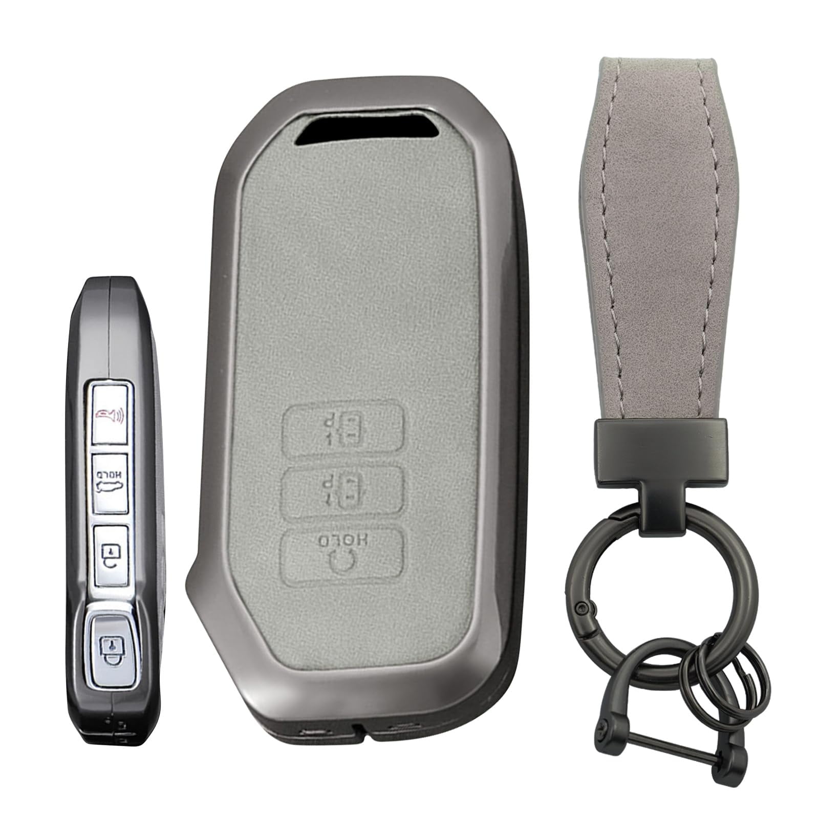 Heavy-Duty 7-Button Zinc Alloy Smart Key Fob Cover for Kia EV6 GT-Line ...