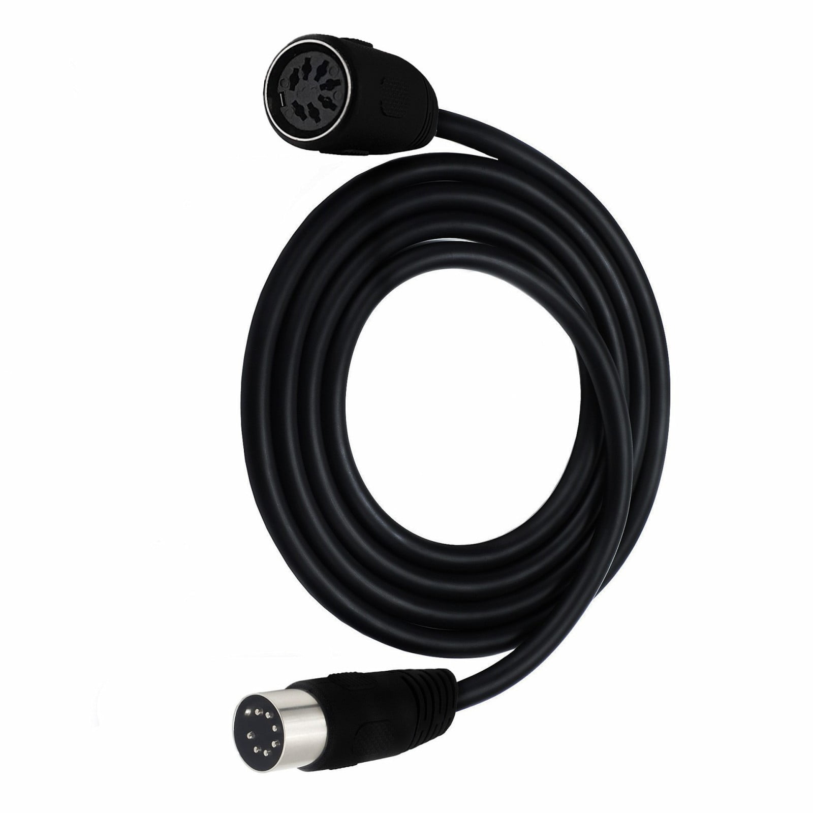 Heavy Duty 7 Pin DIN Male to Female Extended Cord Adapter Plug ...