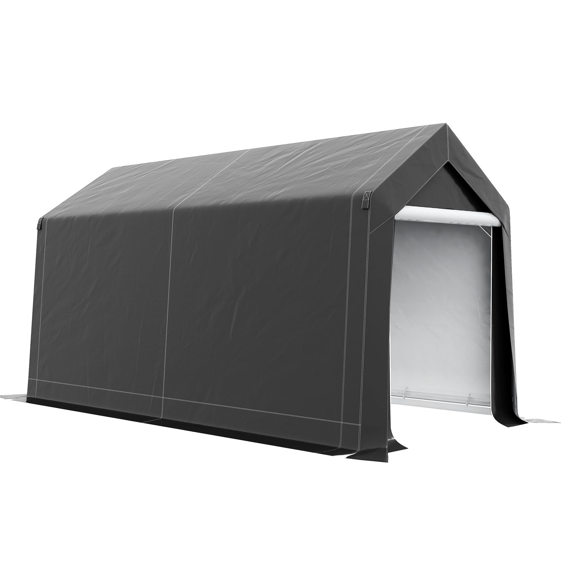 7' X 12' Outdoor Storage Shed Tent Shelter - Heavy Duty Waterproof With ...