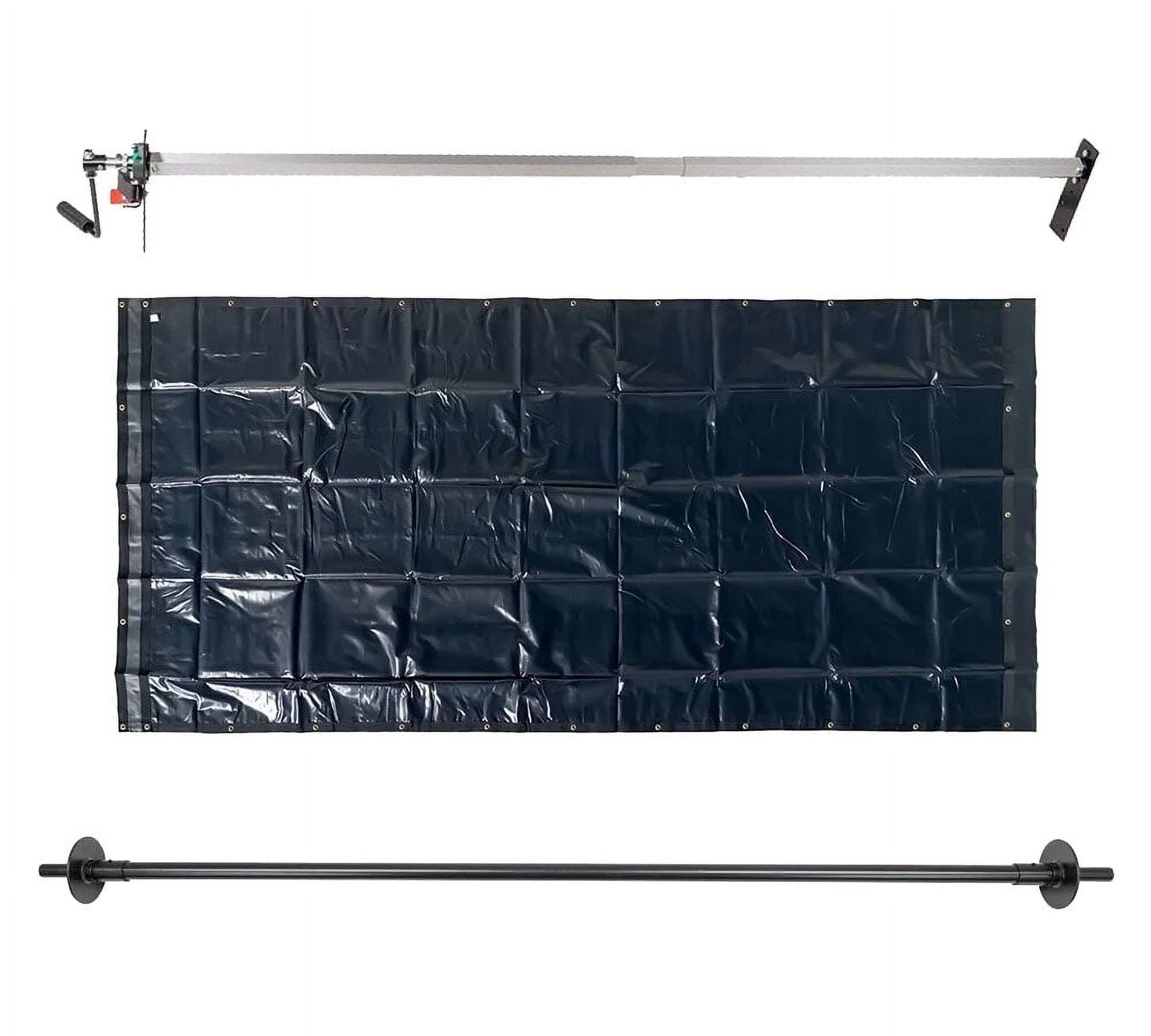 Heavy-Duty 7' x 18' Dump Truck Tarp Kit with Rear Anti-Sail Bow Set ...