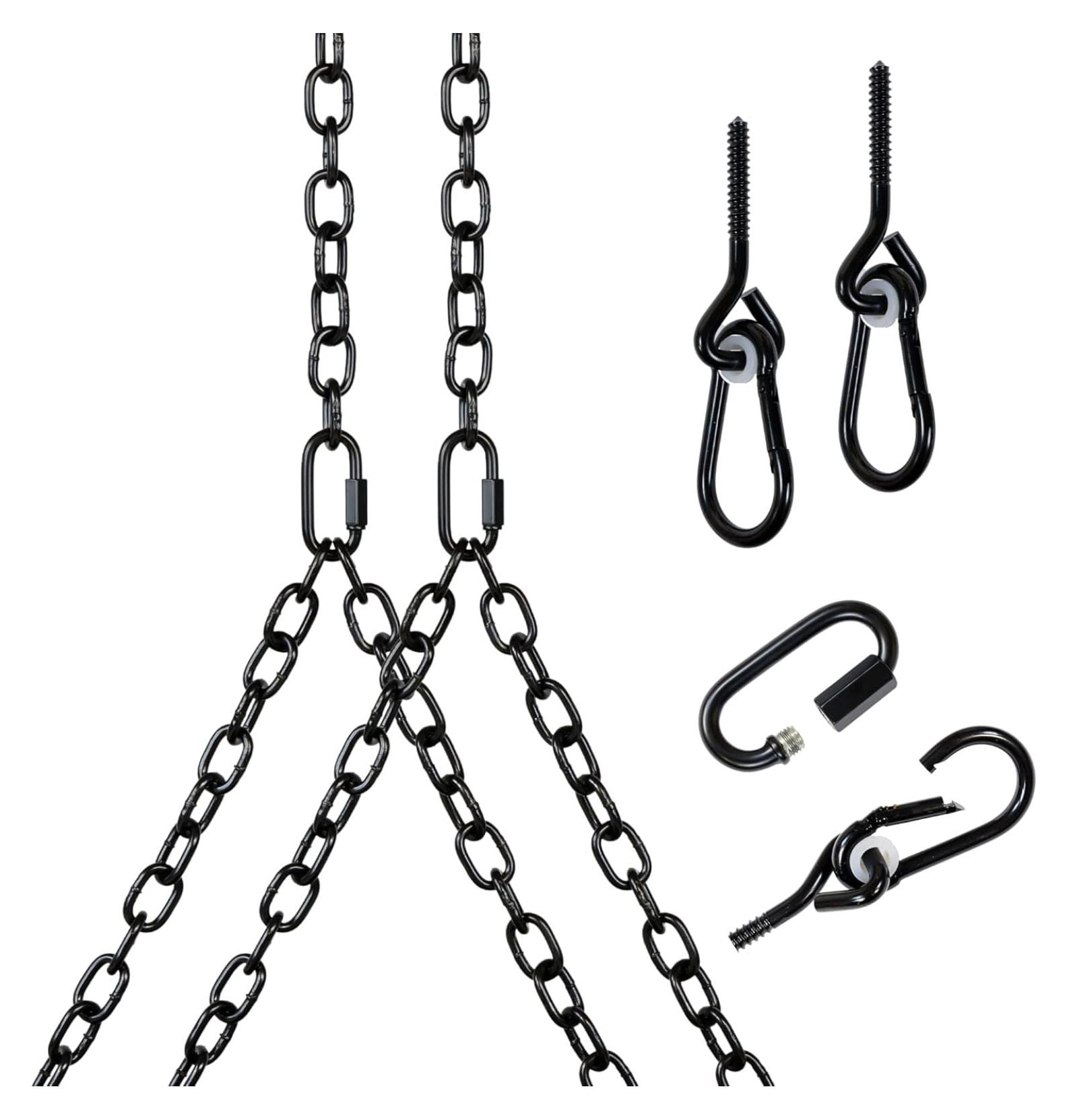 Heavy Duty 700 Lb Porch Swing Black Hanging Chain Kit (8 Foot Ceiling ...