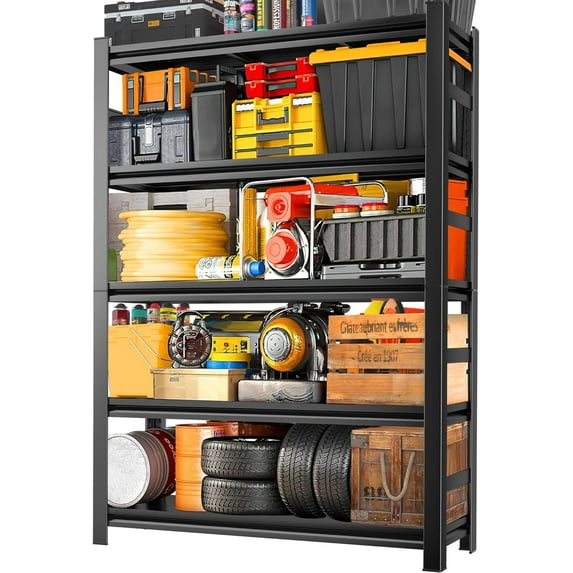 Heavy Duty 78" H Garage Shelving - 5 Tier Metal Shelves, 3000LBS ...