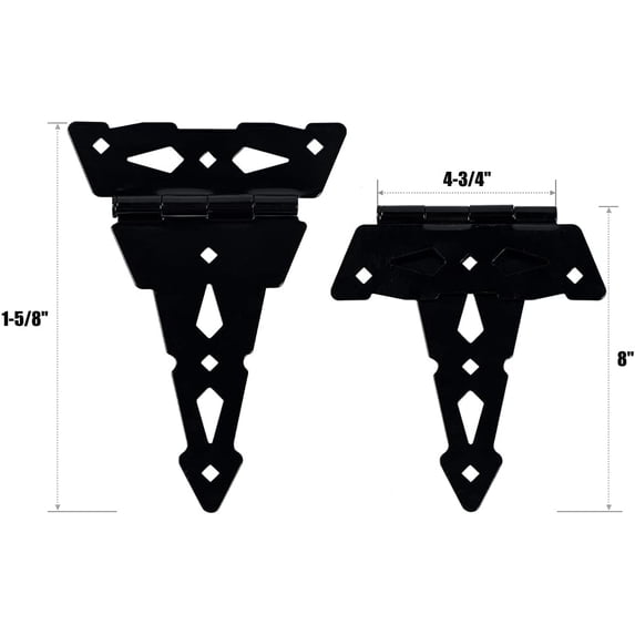 Heavy Duty 8" Decorative Strap Hinges and Spring Loaded Latch Gate Kit ...