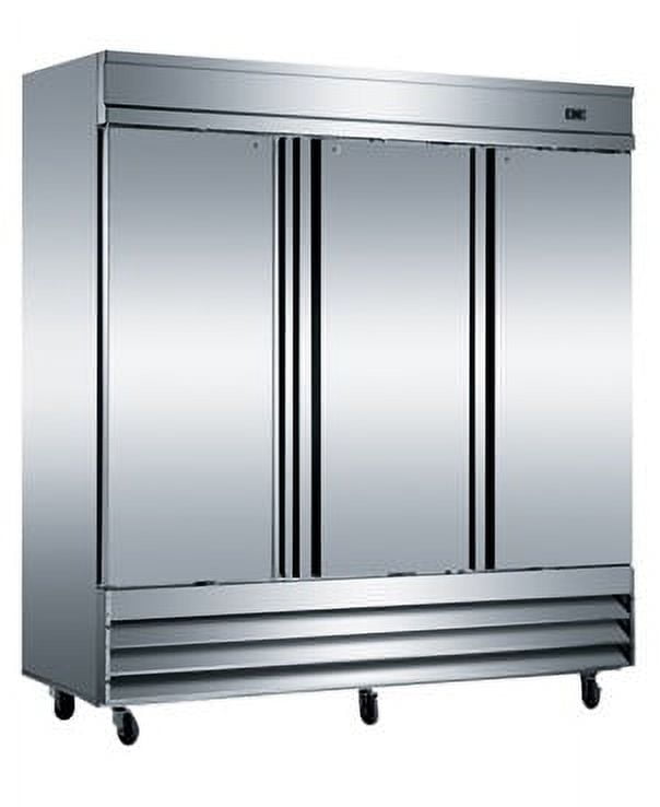 Heavy Duty 81" 72 Cu.ft. Triple Swing Door Reach in Stainless Steel ...