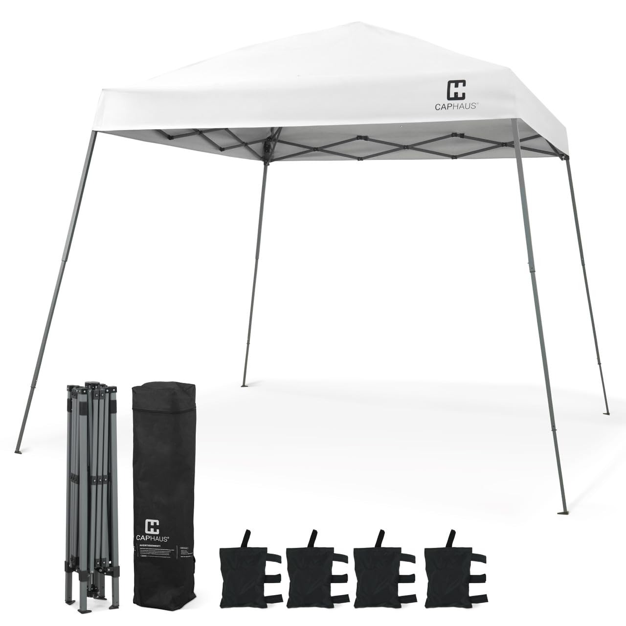 Heavy Duty 8ft x 8ft EZ Up Canopy Tent, Patented One-Push System, Quick ...