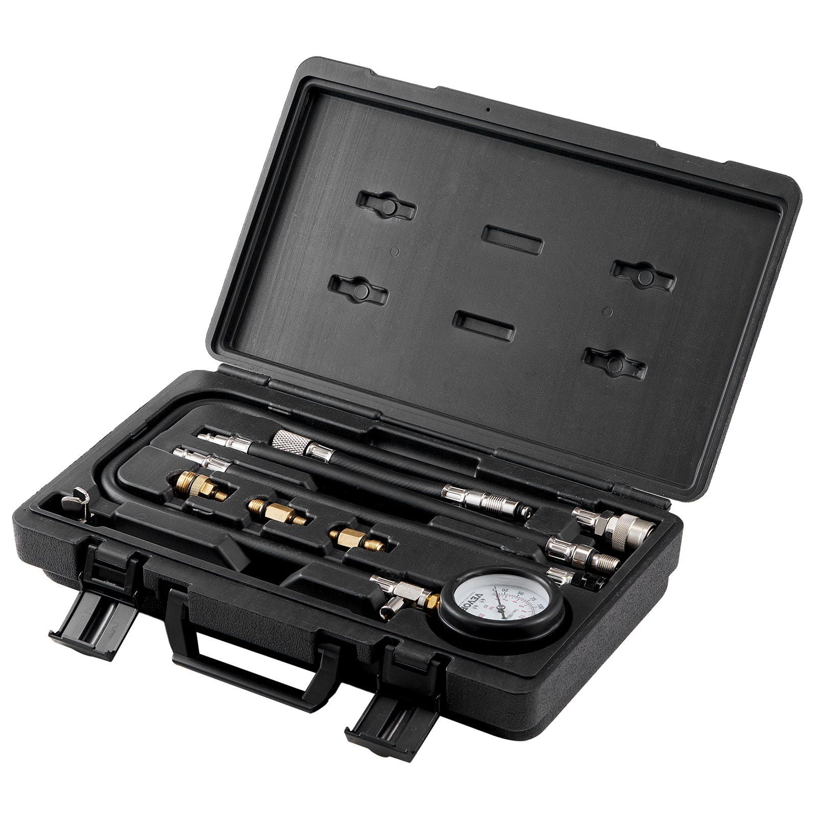 Heavy-Duty 9-Piece Engine Cylinder Leak Down Tester Kit, 0-300 psi Dual ...