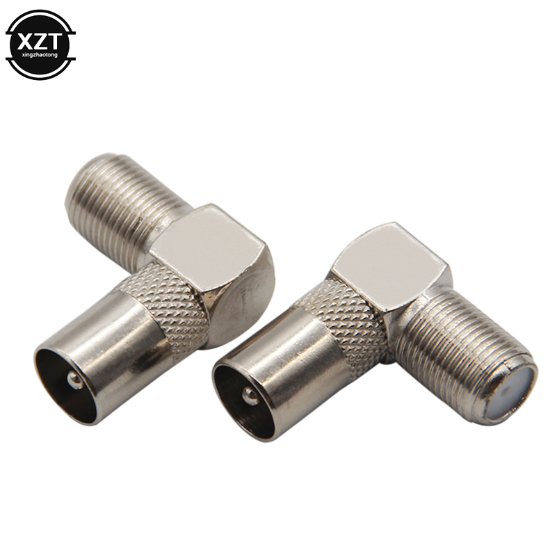 Heavy Duty 90 Degree TV Antenna Connector, Female to Male Right Angle ...