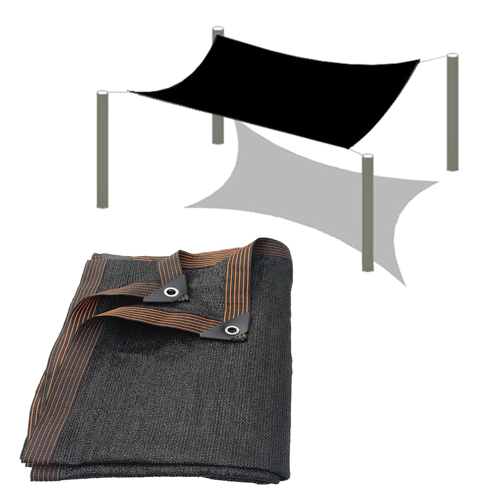 Heavy Duty 90% Shade Net, Polyethylene Sunscreen Mesh with Grommets ...