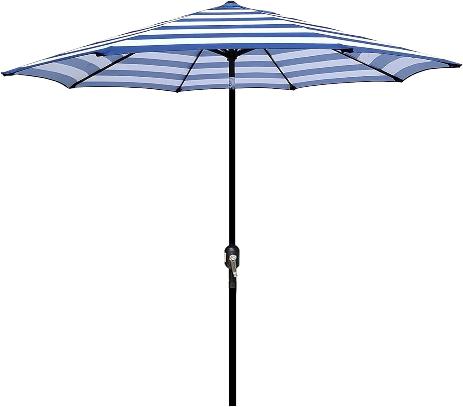 ‌Heavy-Duty 9ft Market Umbrella - Push-Button Tilt & Crank Lift, 8 ...