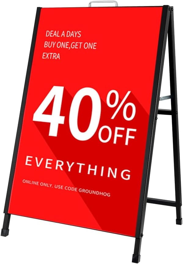 Heavy Duty A-Frame Sidewalks Signs 24x36 Inch,outdoor Sandwich Board ...