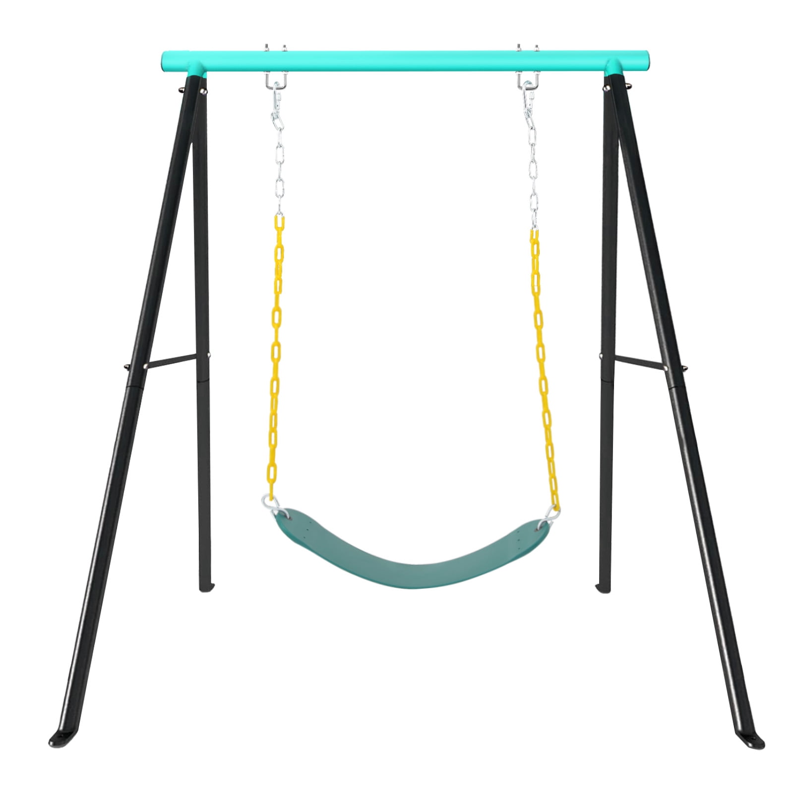 Heavy-Duty A-Frame Swing Set for Kids - 440lbs Capacity Outdoor Porch ...