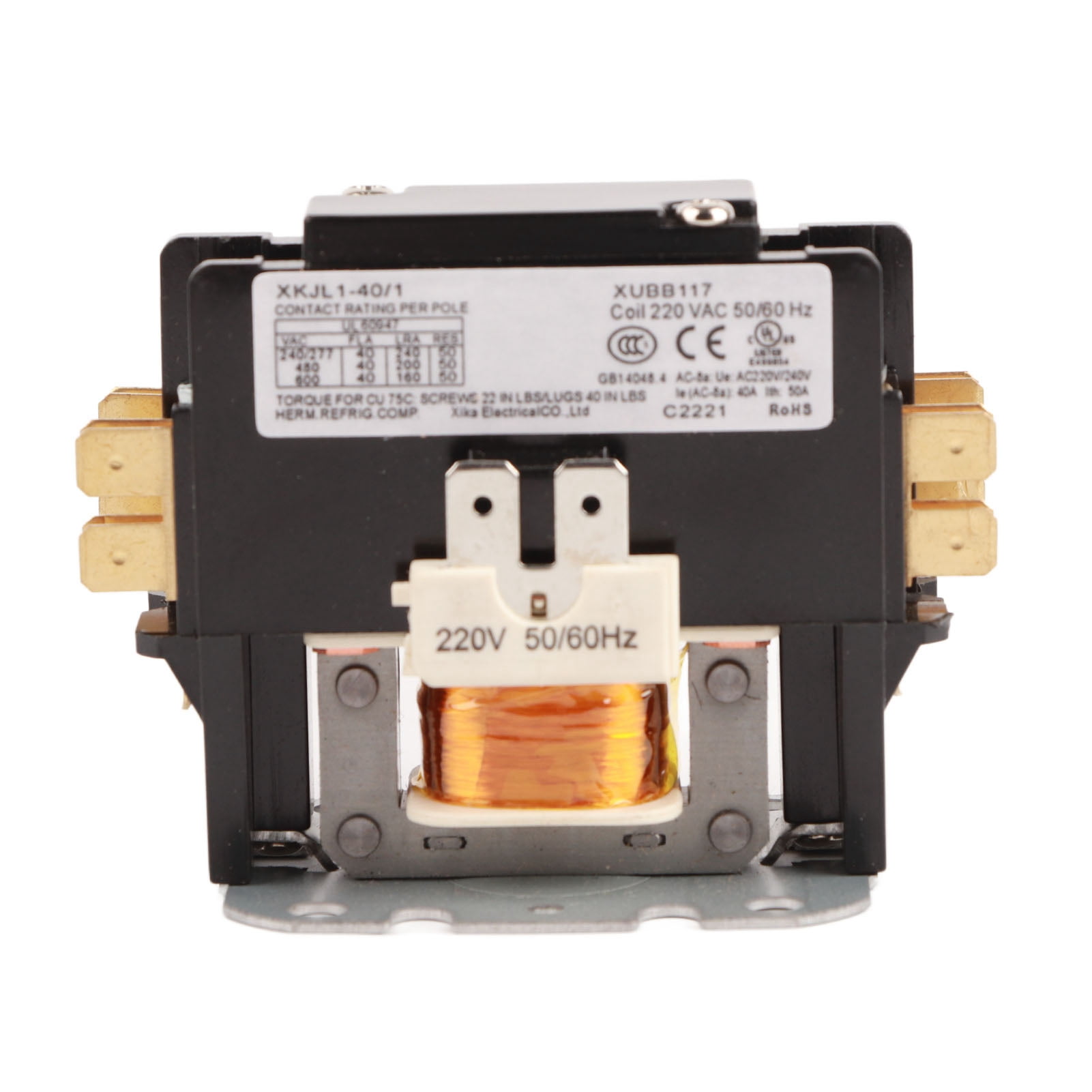 Heavy Duty AC Contactor Pa66 Thermosetting Plastic Air Conditioner ...