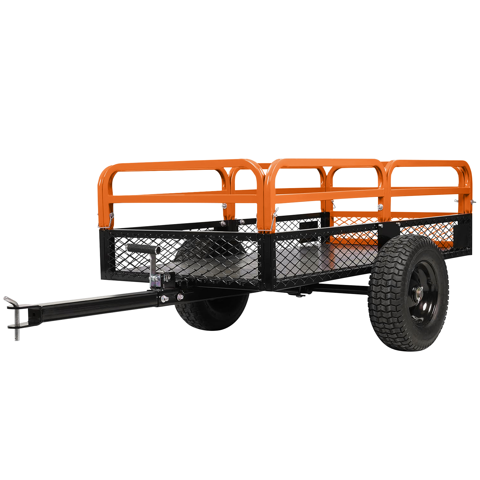 Heavy Duty ATV Trailer, Steel Tow Behind Dump Cart, 750 Lbs Garden ...