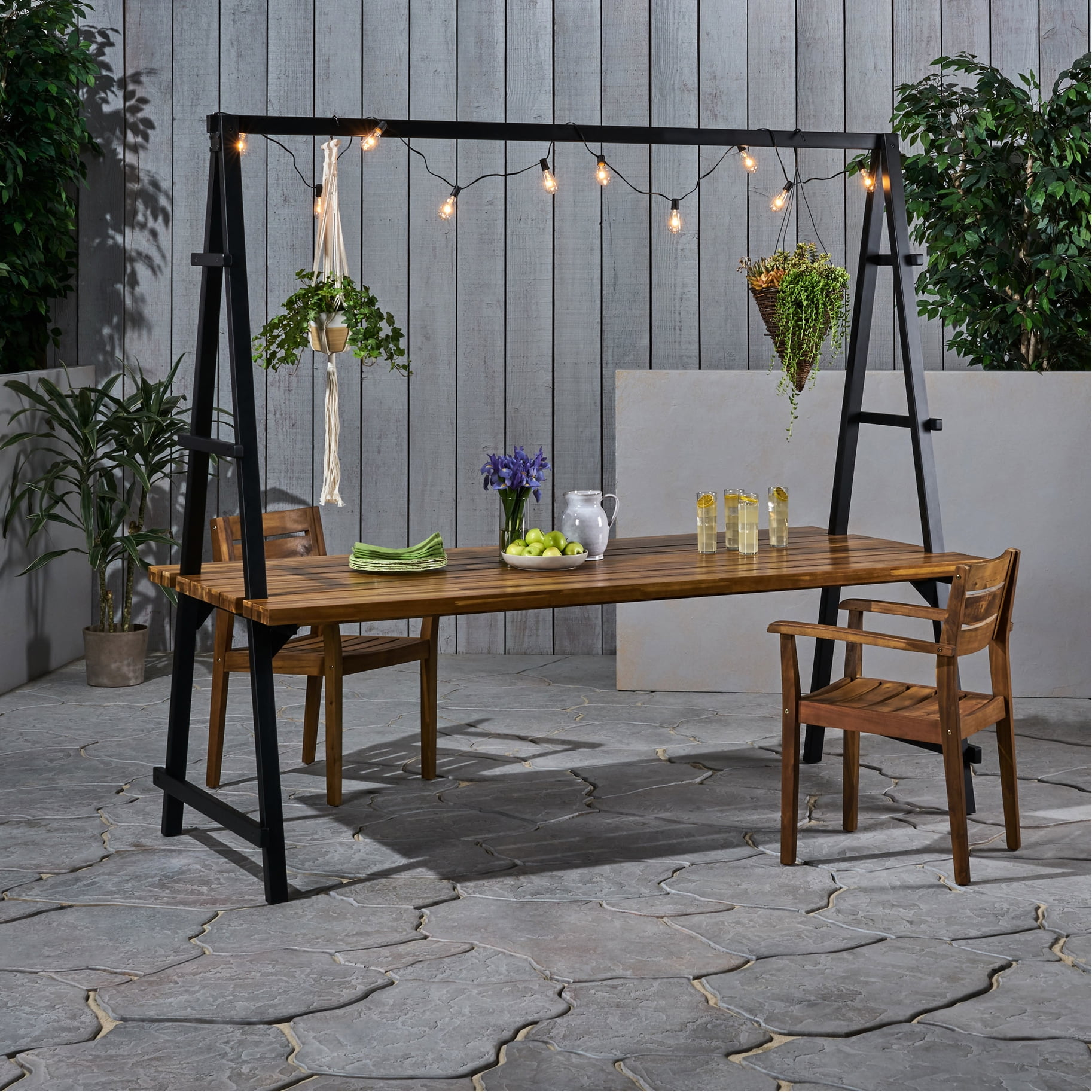 Heavy - Duty Acacia Wood + A - frame Support” - “Garden Dining + Solid ...