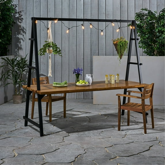 Heavy - Duty Acacia Wood + A - frame Support” - “Garden Dining + Solid ...