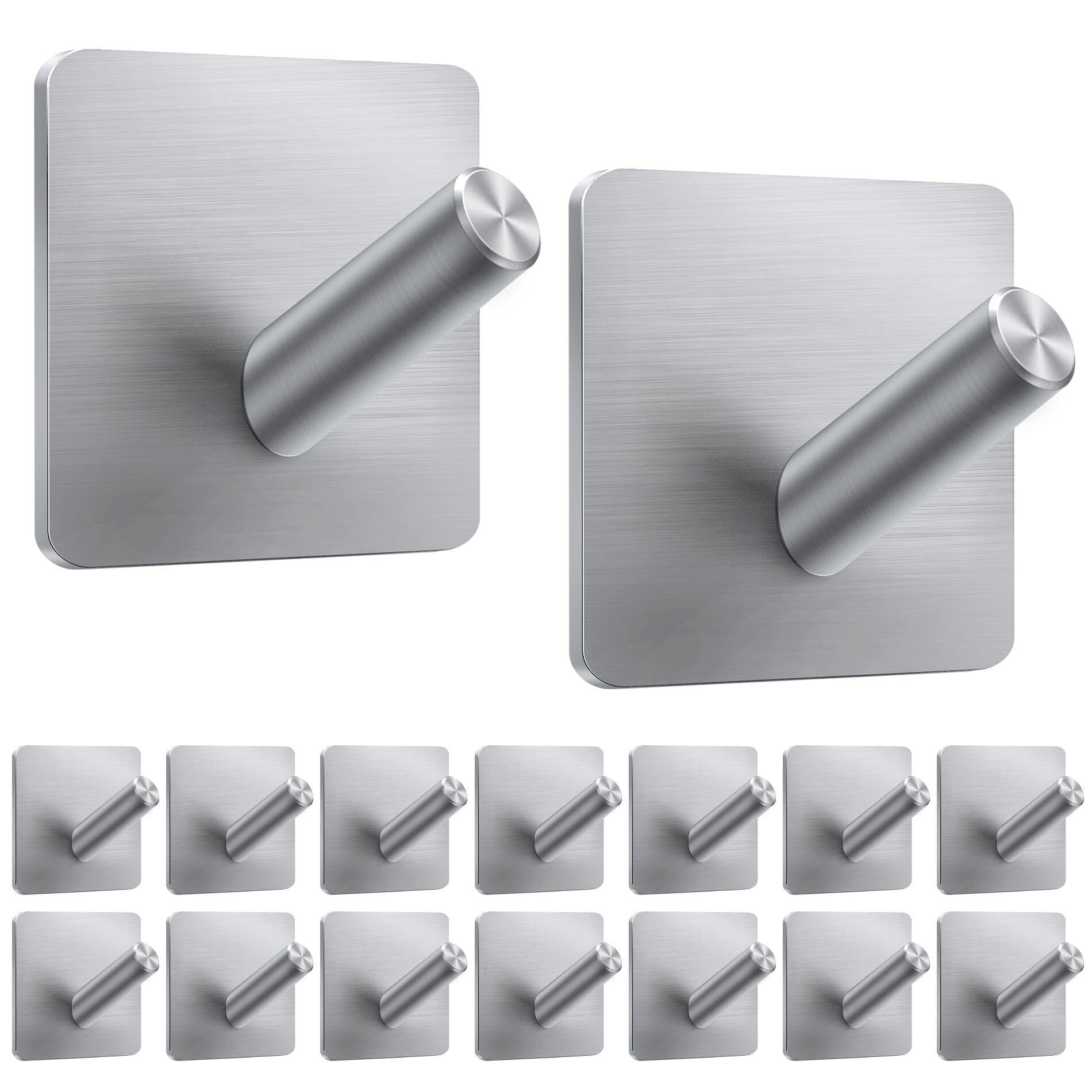 A Heavy Duty Adhesive Hooks, Bath Towel Hooks 16 Pack, Wall for ...