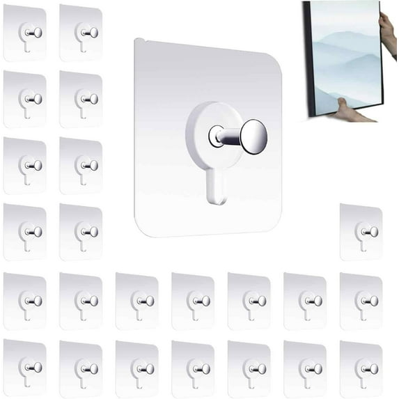 Heavy Duty Adhesive Hooks,Self-Adhesive Wall Hooks for Hanging ...