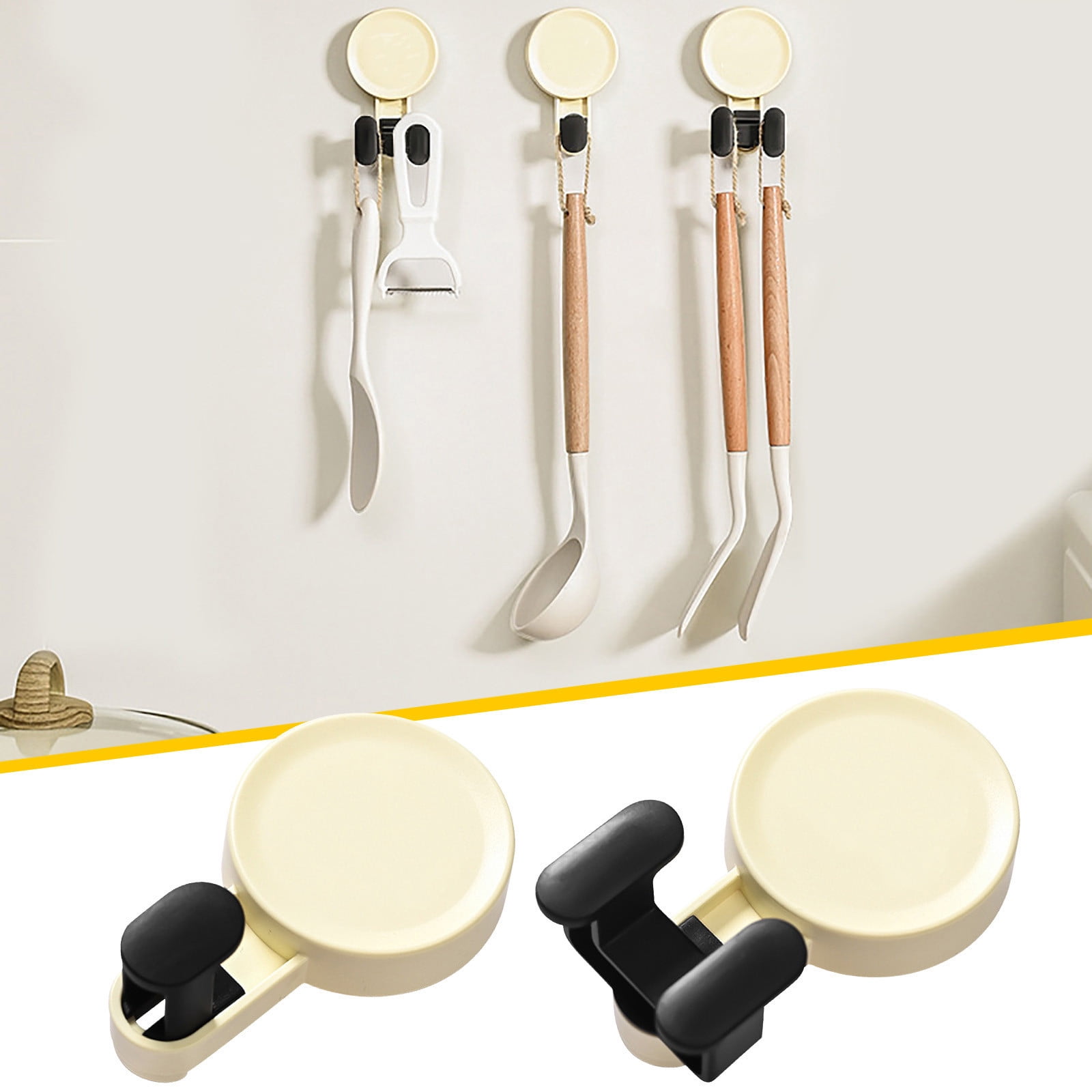 Heavy Duty Adhesive Hooks, Transparent Wall Hangers, 22 lb Capacity ...