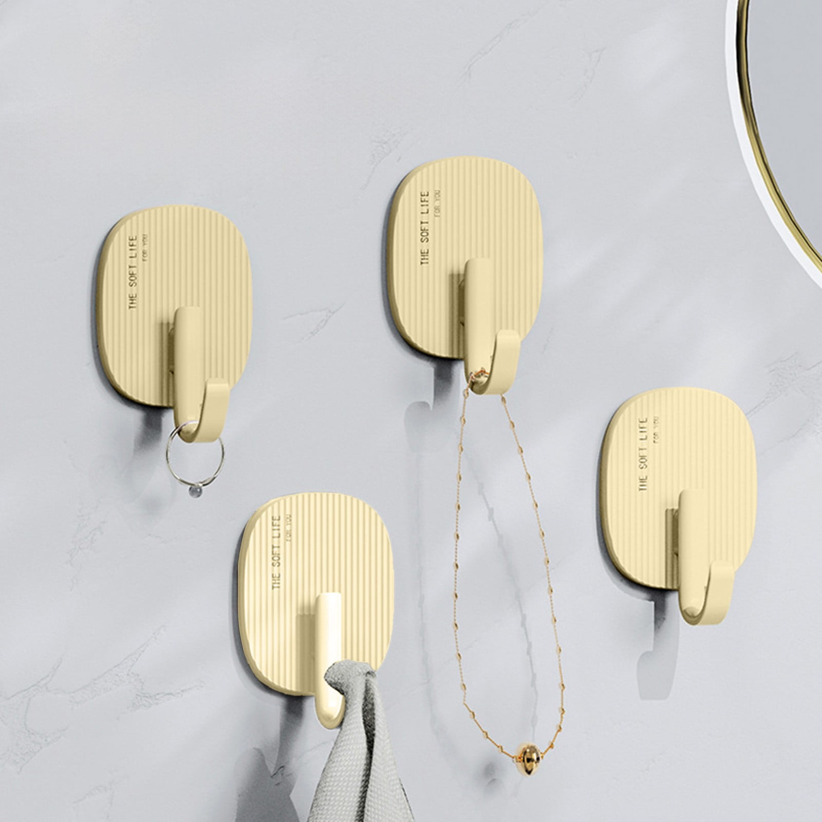 Heavy Duty Adhesive Wall Hooks | 15kg Max Capacity | No Drill Hanging ...