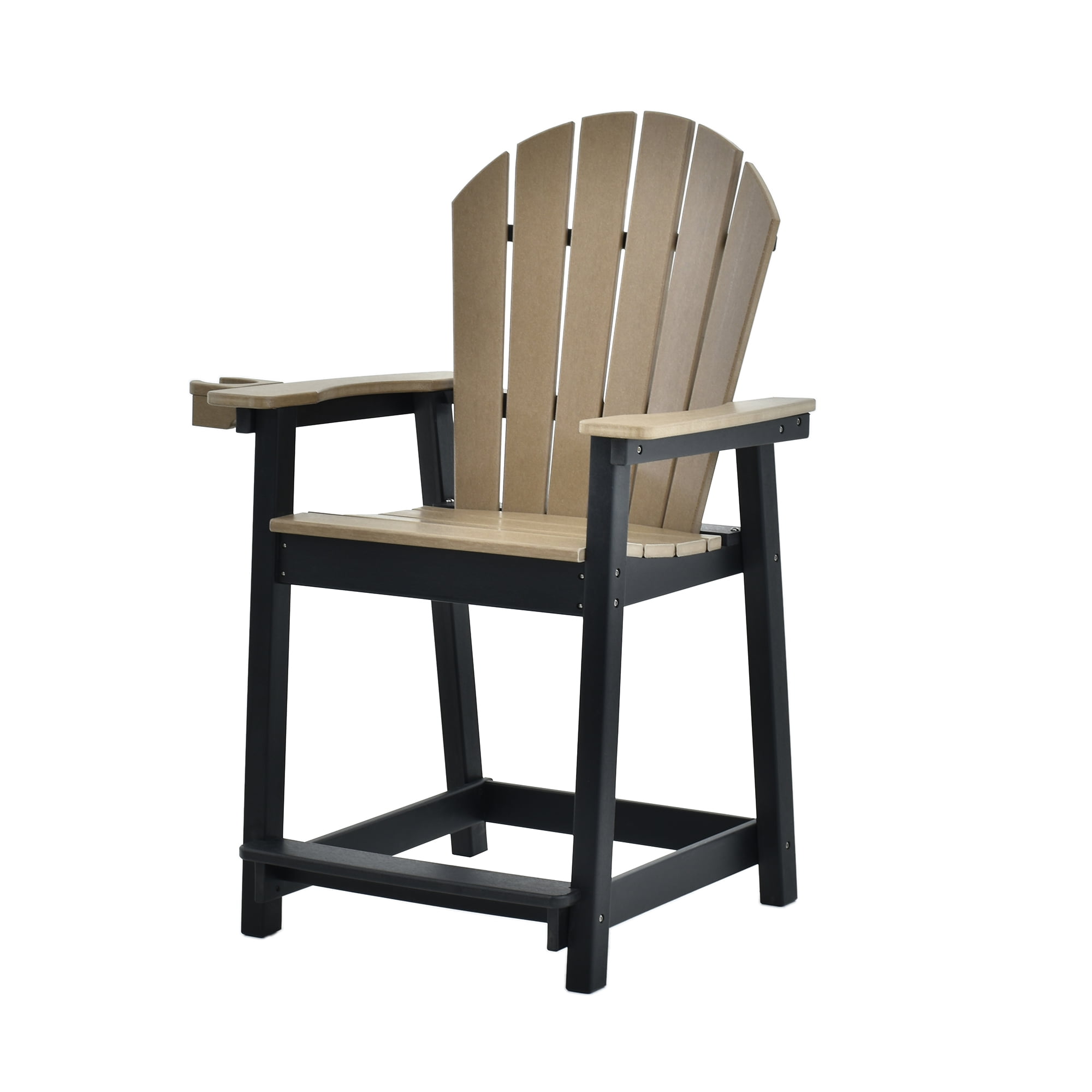 Heavy Duty Adirondack Bar Stool, High Back Weather-Resistant Outdoor ...