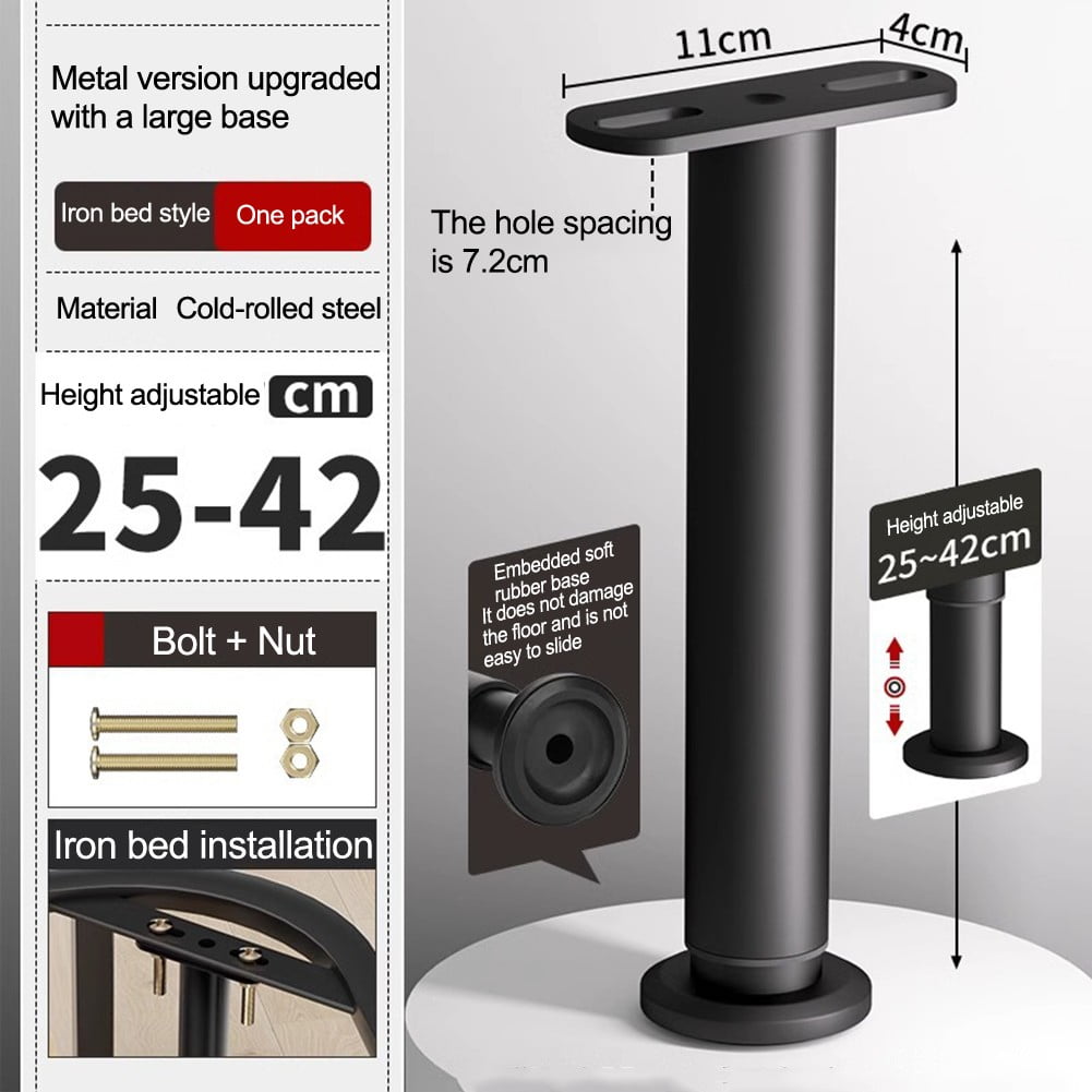 Heavy Duty Adjustable Bed Frame Support Rods,Steel Construction with ...