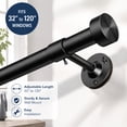 Heavy Duty Adjustable Curtain Rod 32-120 Inch Black Window Rod with ...