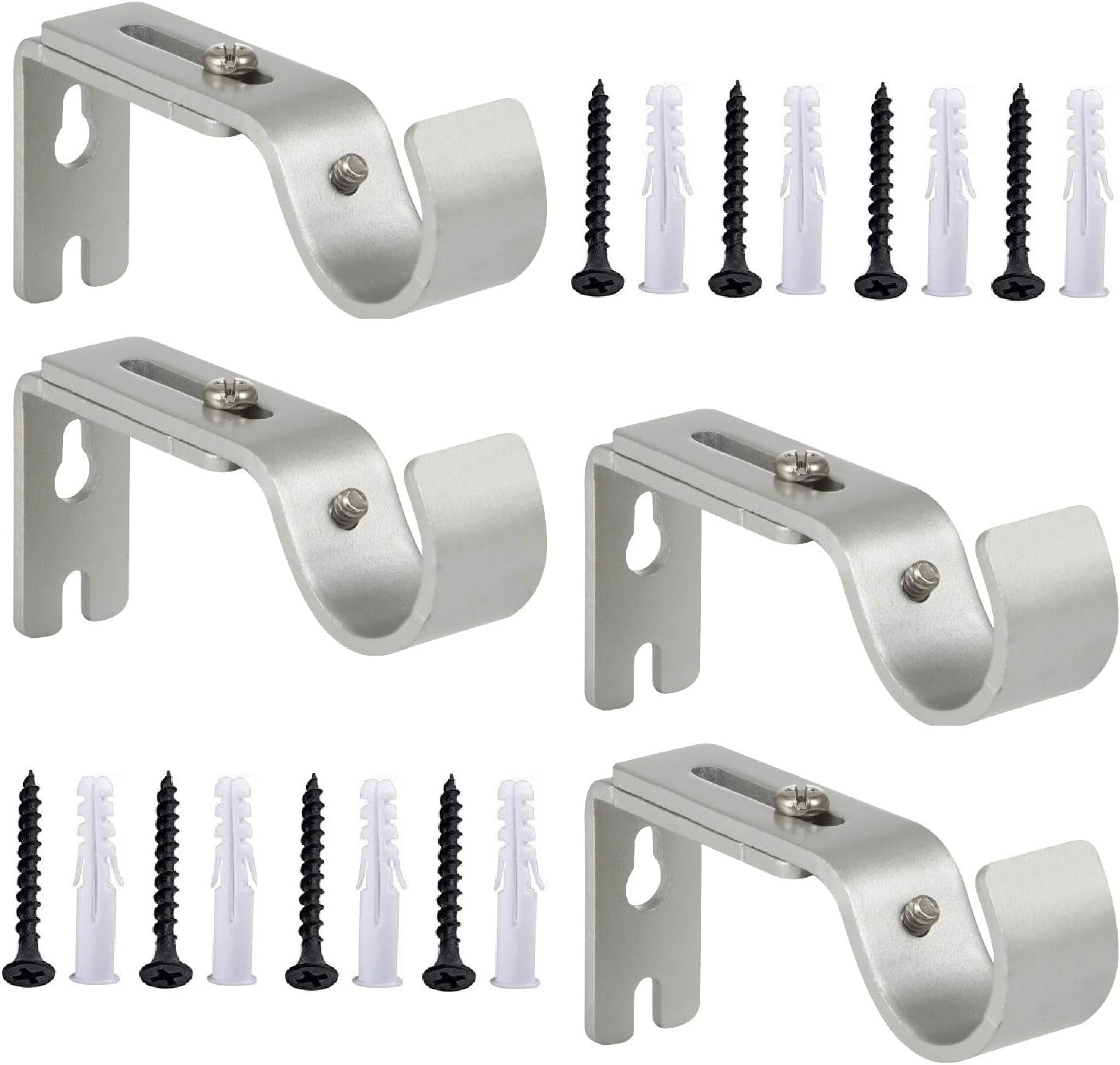 Heavy Duty Adjustable Curtain Rod Bracket for 1" Curtain Rods - Walmart.com