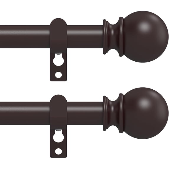 Heavy Duty Adjustable Curtain Rods for Windows 28-48 Inch, 2 Pack 5/8 ...
