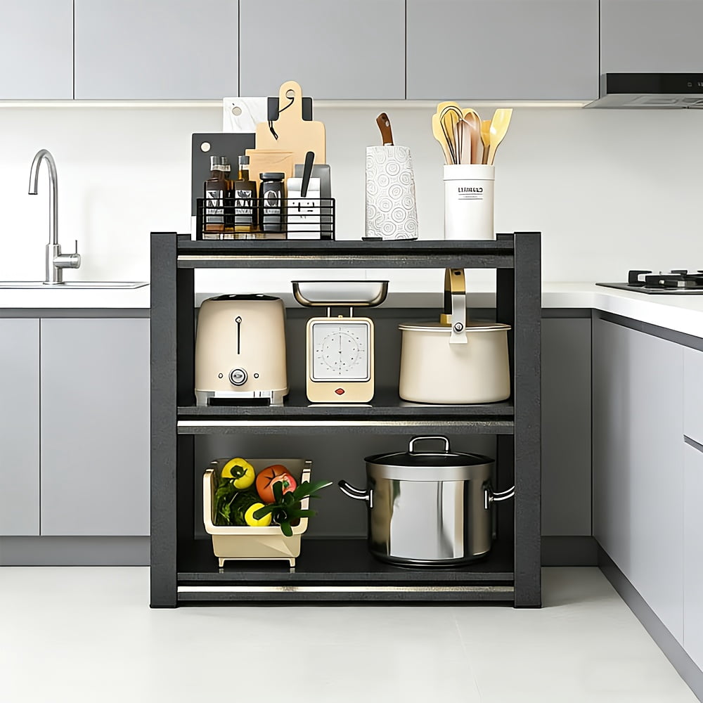 Heavy-Duty Adjustable Floor-to-Ceiling Kitchen Storage Cabinet with ...