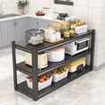 Heavy-Duty Adjustable Floor-to-Ceiling Kitchen Storage Cabinet with ...