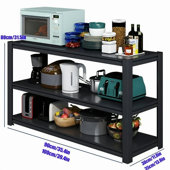 Heavy-Duty Adjustable Floor-to-Ceiling Kitchen Storage Cabinet with ...