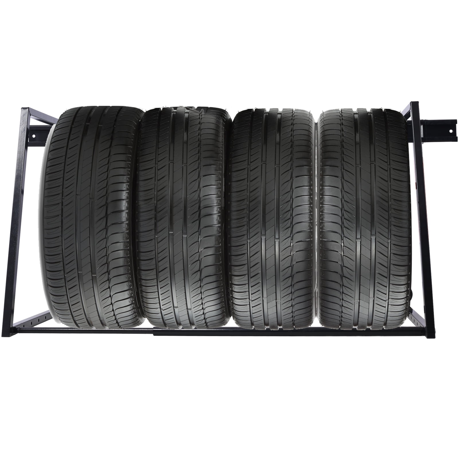 Heavy Duty Adjustable Garage Wall Multi-Tire Rack Storage, Black ...