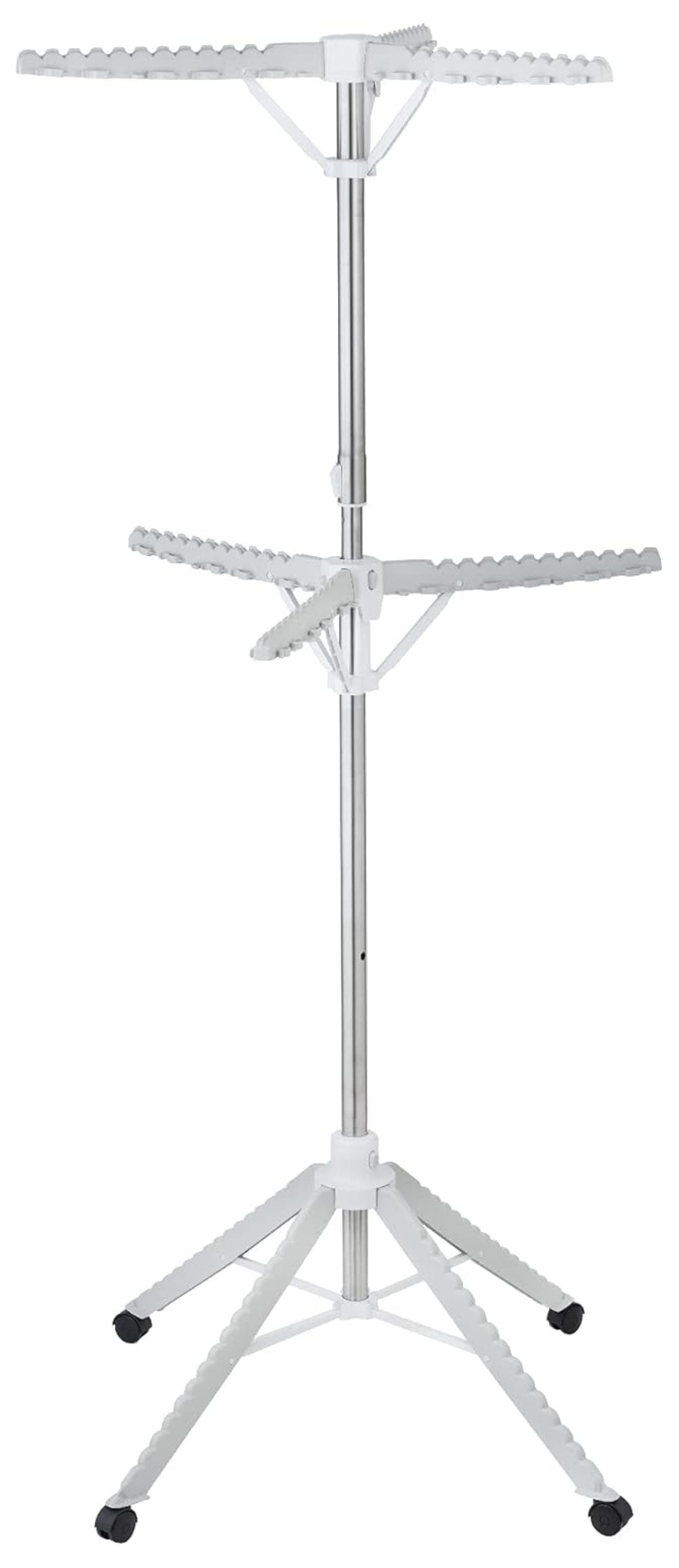 Heavy Duty Adjustable Height Drying Rack- 2-Tier 120 pcs of Clothes ...