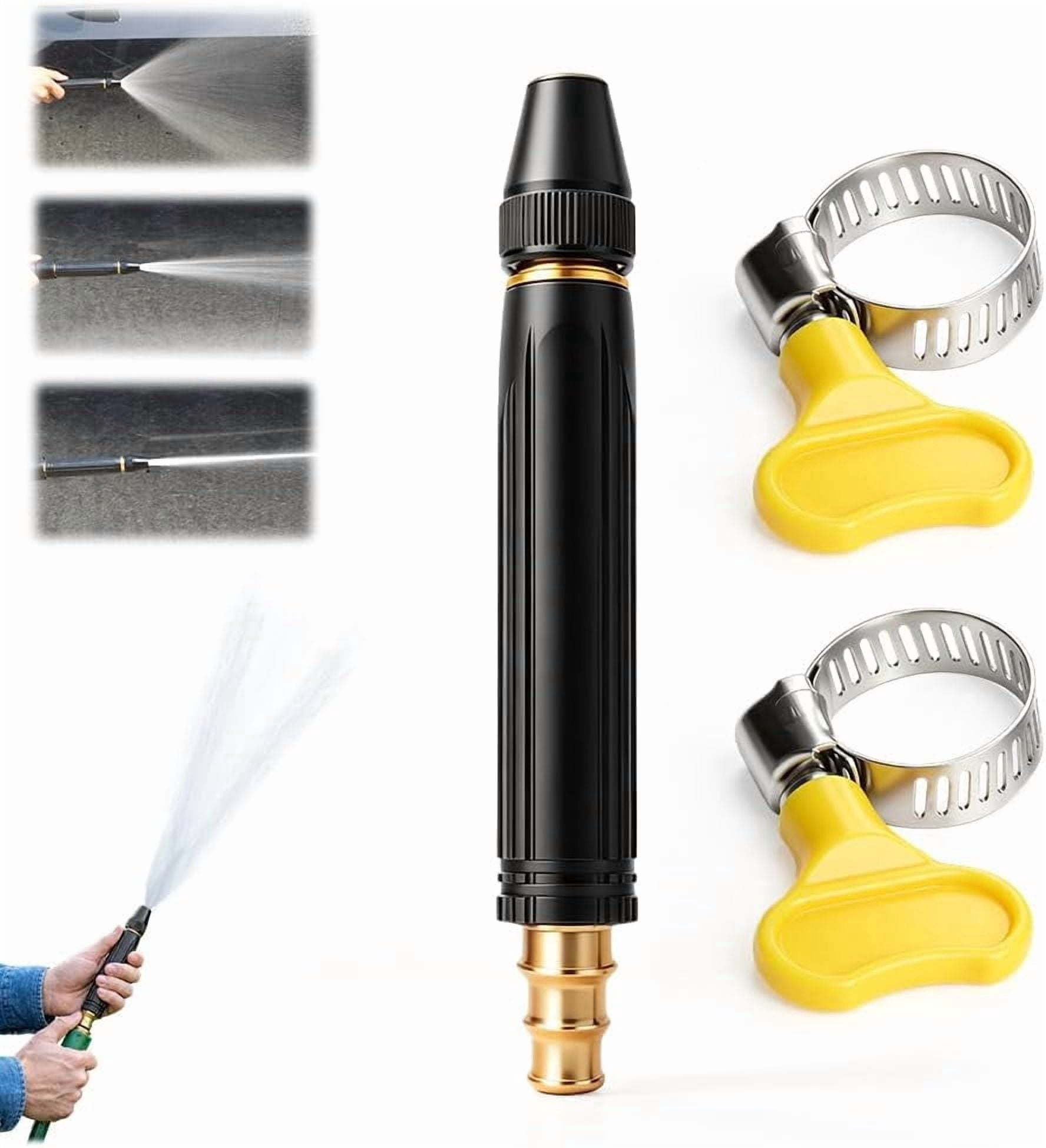 Heavy Duty Adjustable Hose Nozzle, High Pressure Jet Sweeper Spray ...