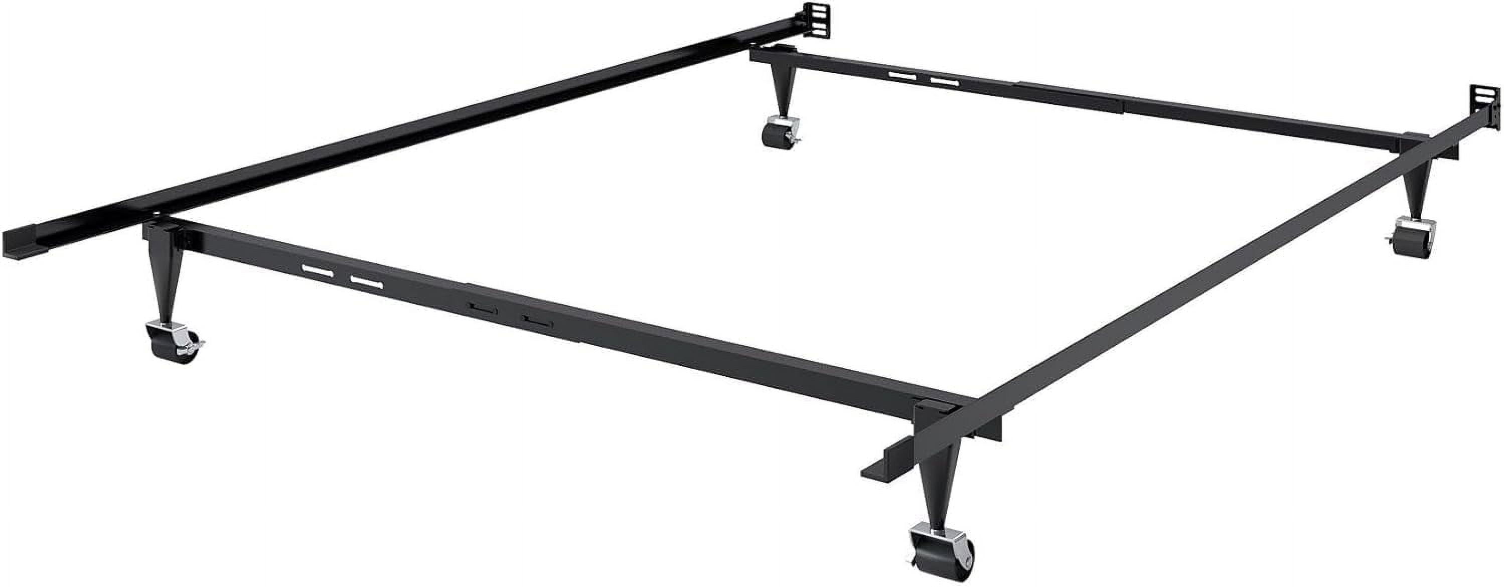 Heavy Duty Adjustable Metal Full/Twin/Queen Size Bed Frame with Rug ...