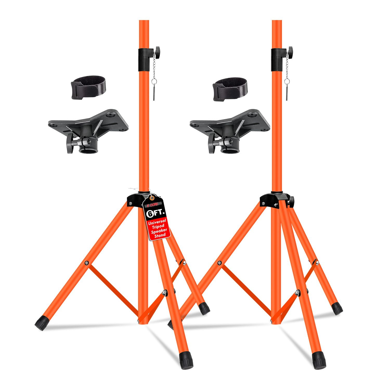 Heavy-Duty Adjustable Speaker Tripod Stands Pair – 72” Height, 35mm ...
