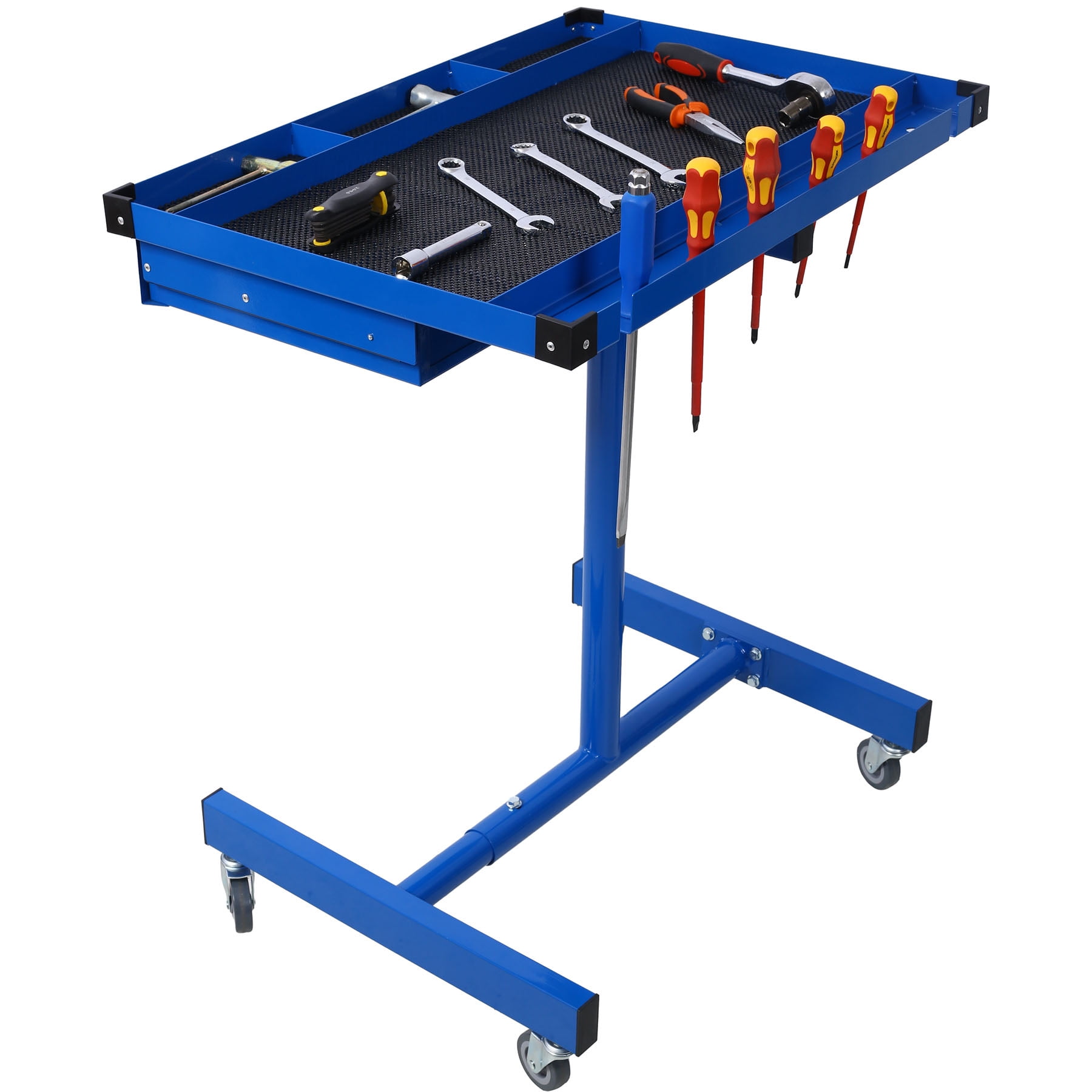 Heavy Duty Adjustable Tear Down Work Table in Durable Steel with Drawer ...