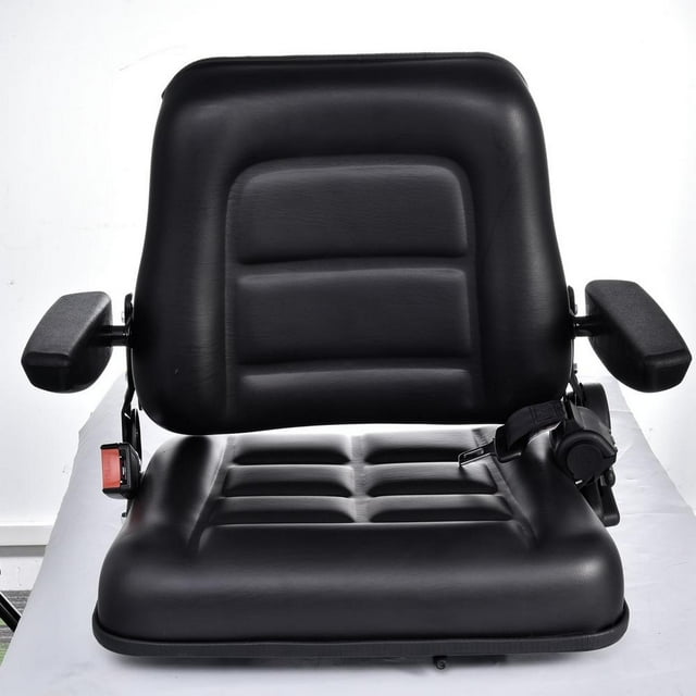 Heavy-Duty Adjustable Tractor Seat with Armrests & Safety Belt ...