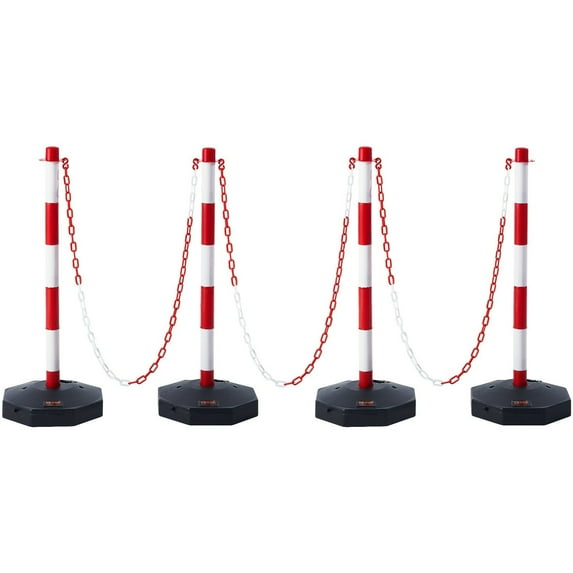 Heavy-Duty Adjustable Traffic Cones, 4-Pack with Reflective Strips ...