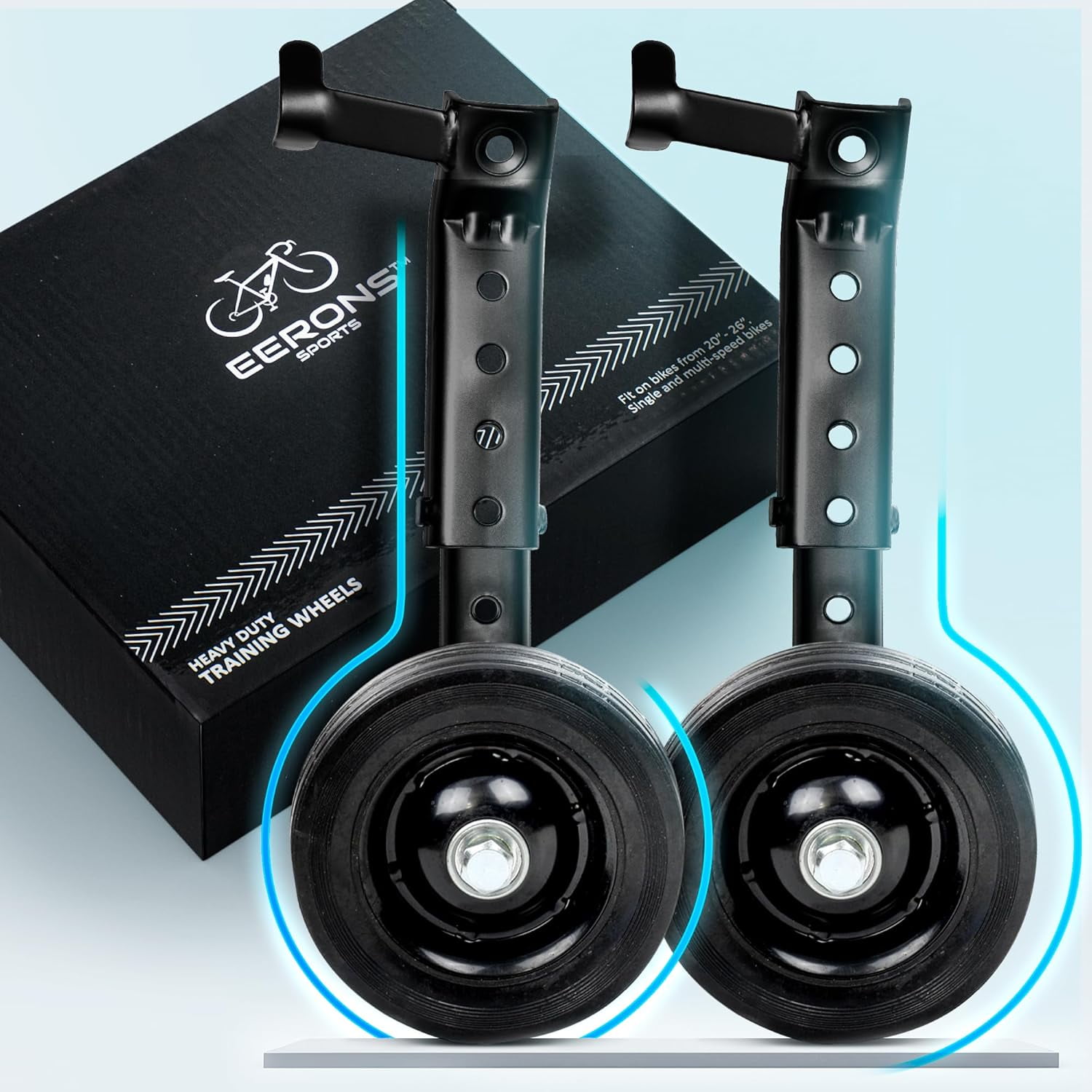 Heavy Duty Adjustable Training Wheel, Fits 24 to 29 Inches Bicycles ...