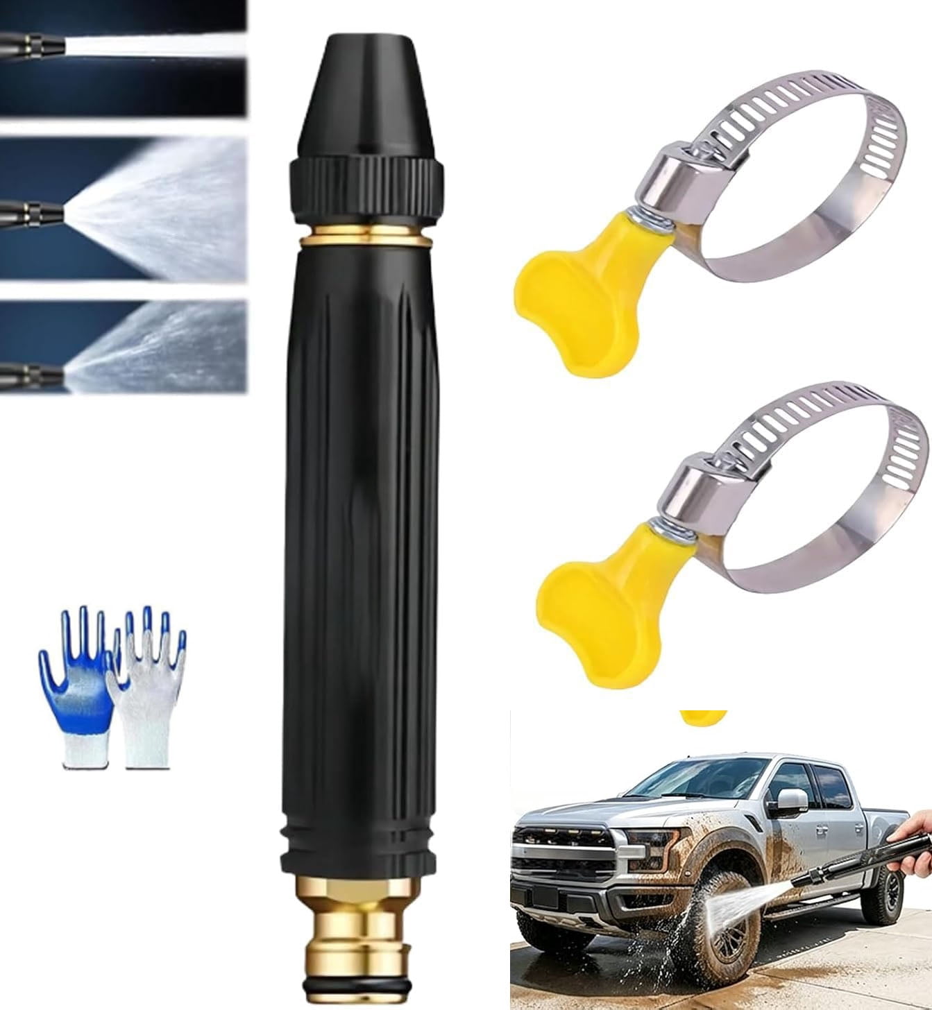 Heavy Duty Adjustable Twist Hose Nozzle Jet Sweeper Nozzle, Powerful ...