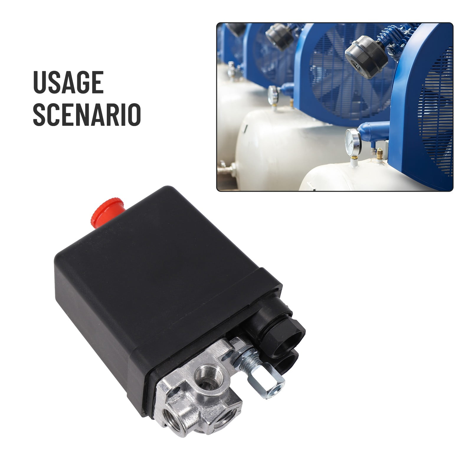 Heavy Duty Air Compressor Pressure Switch Control Valve 90 Psi -120 Psi ...