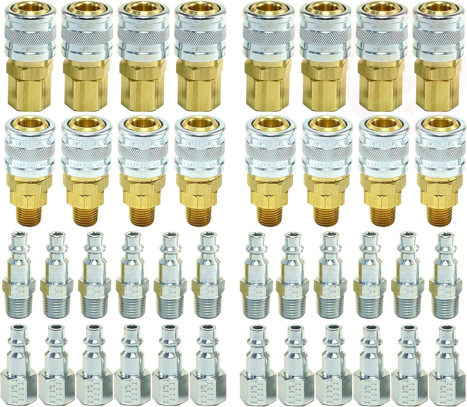 Heavy Duty Air Fittings, Industrial Air Coupler & Plug kit, Quick ...