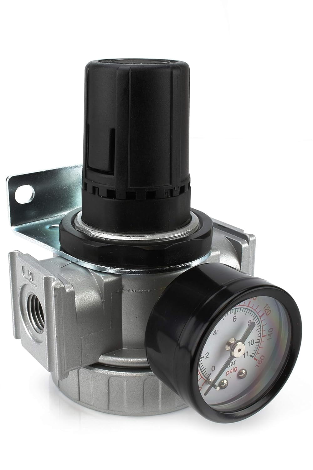 Heavy Duty Air Pressure Regulator with Gauge Wall Mounting Bracket ...