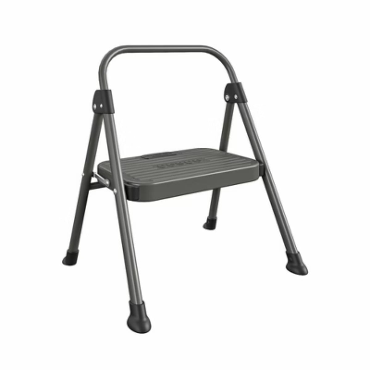 Heavy-Duty All-Steel 1-Step Folding Stool (Black) - 225lb Capacity, No ...