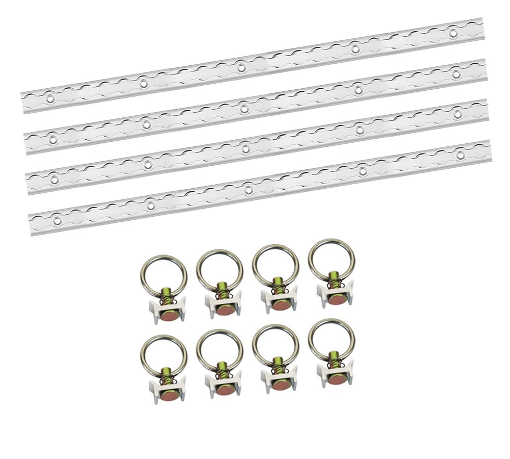 Heavy Duty Aluminum 2 Feet L-Track Aluminum (4) and Stud with Stainless ...