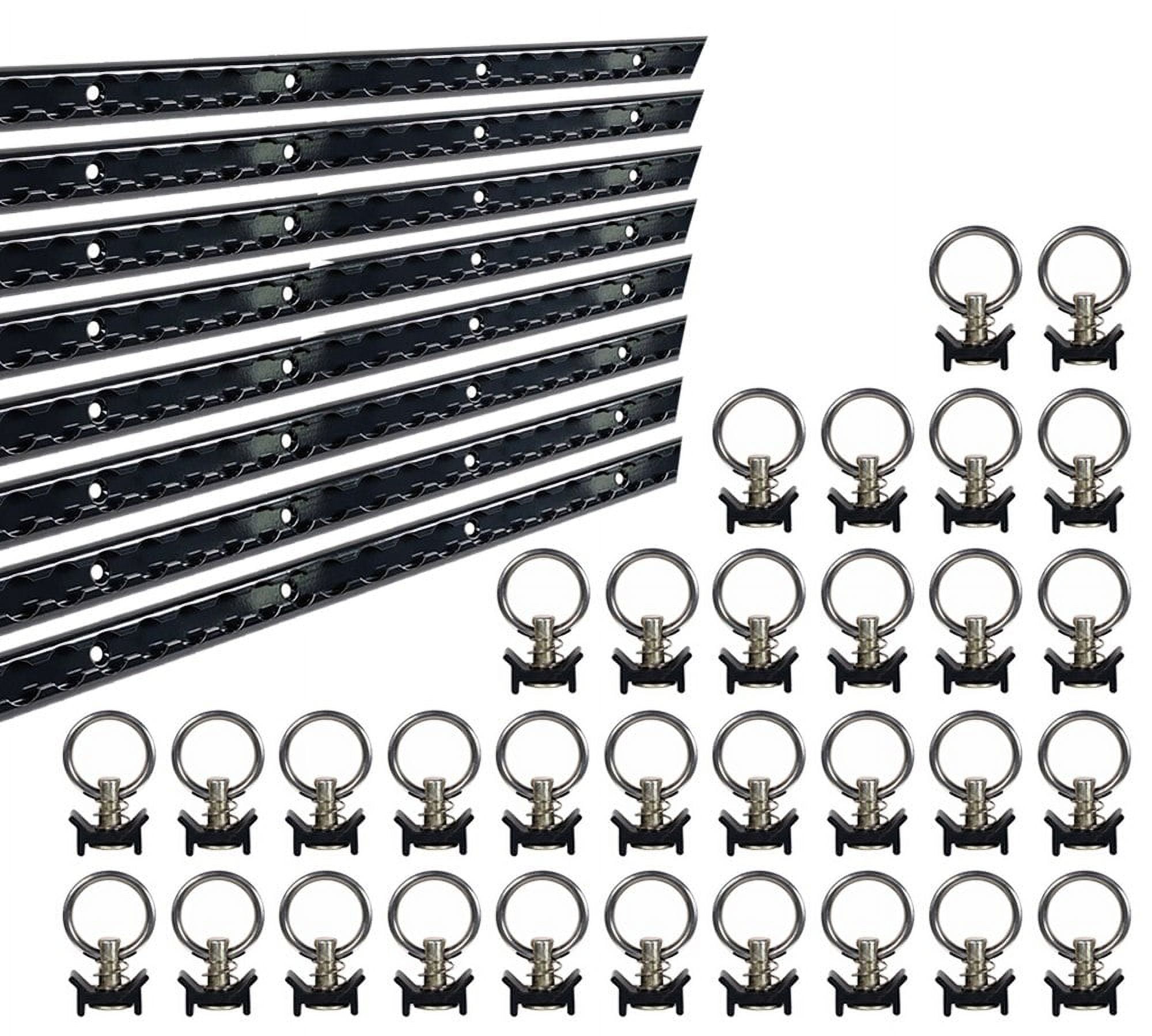 Heavy Duty Aluminum 6 Feet L-Track Black Powder Coated (8) and Stud ...