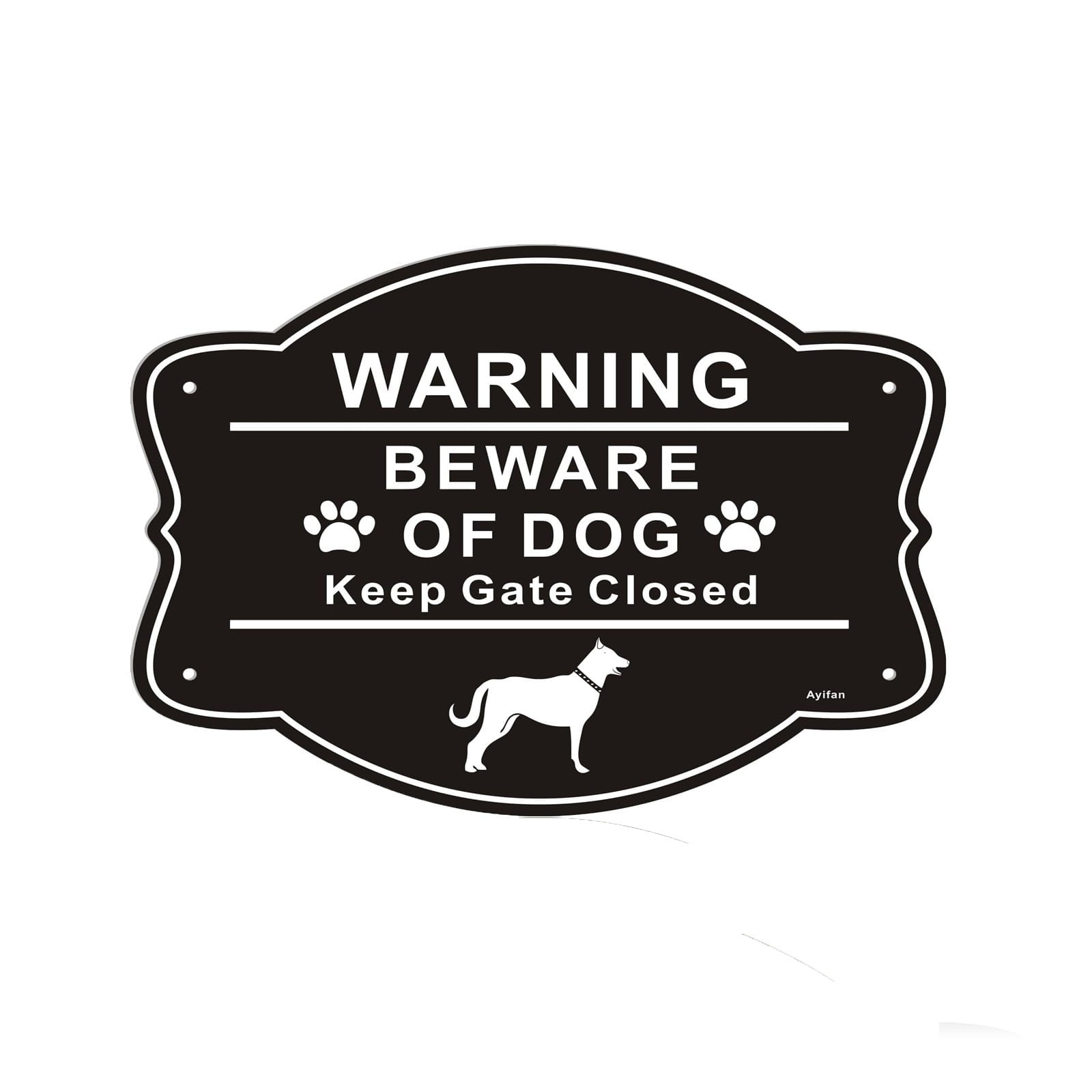 Heavy-Duty Aluminum Beware of Dog Sign for Yard, Farm & Camping ...