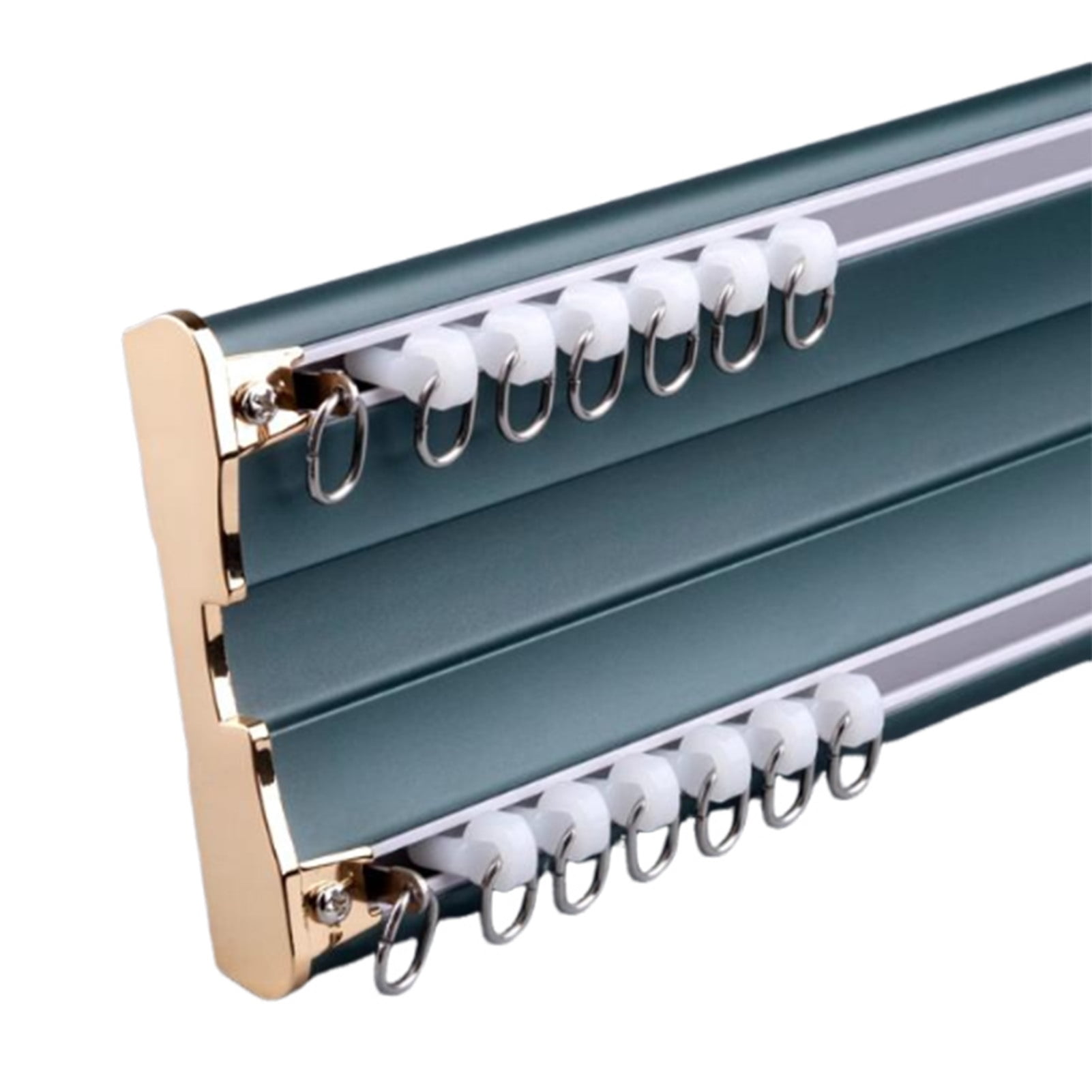Heavy Duty Aluminum Ceiling Rail, Double Row Silent Curtain Rod ...