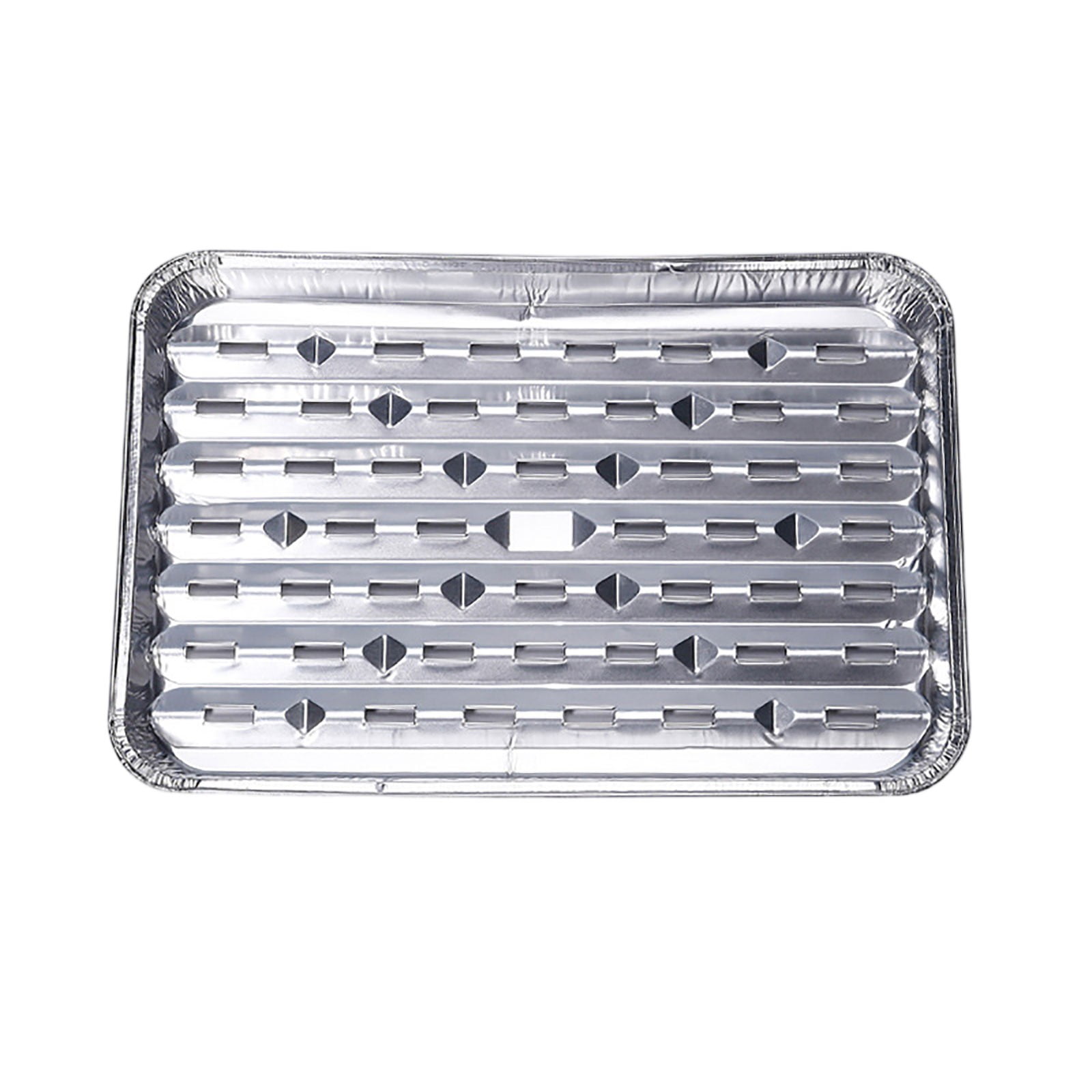 Heavy Duty Aluminum Disposable Grill Pans 15 Pack, Recyclable BBQ Drip ...